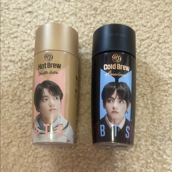 Bts | Other | Bts Kpop V And Jung Kook Hot And Cold Brew Coffee Set ...